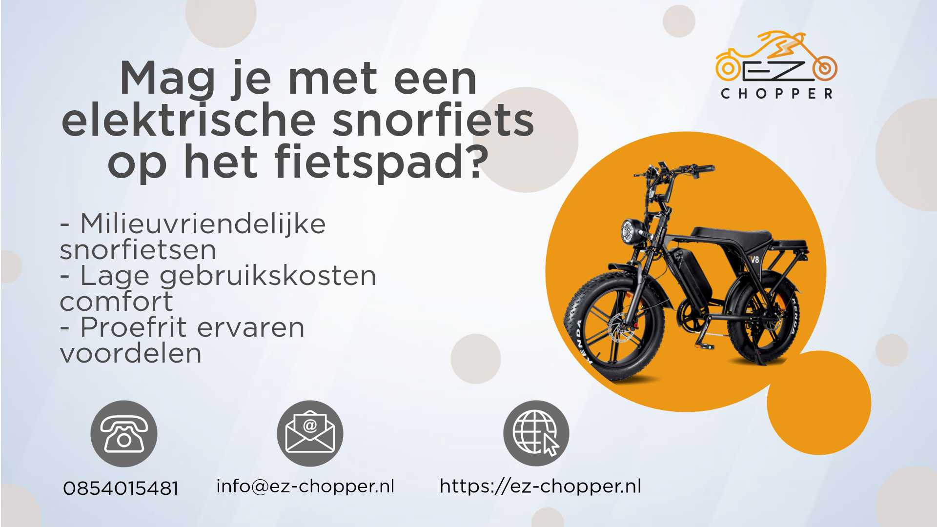 Mag je met een elektrische snorfiets op het fietspad? | EZ-Chopper