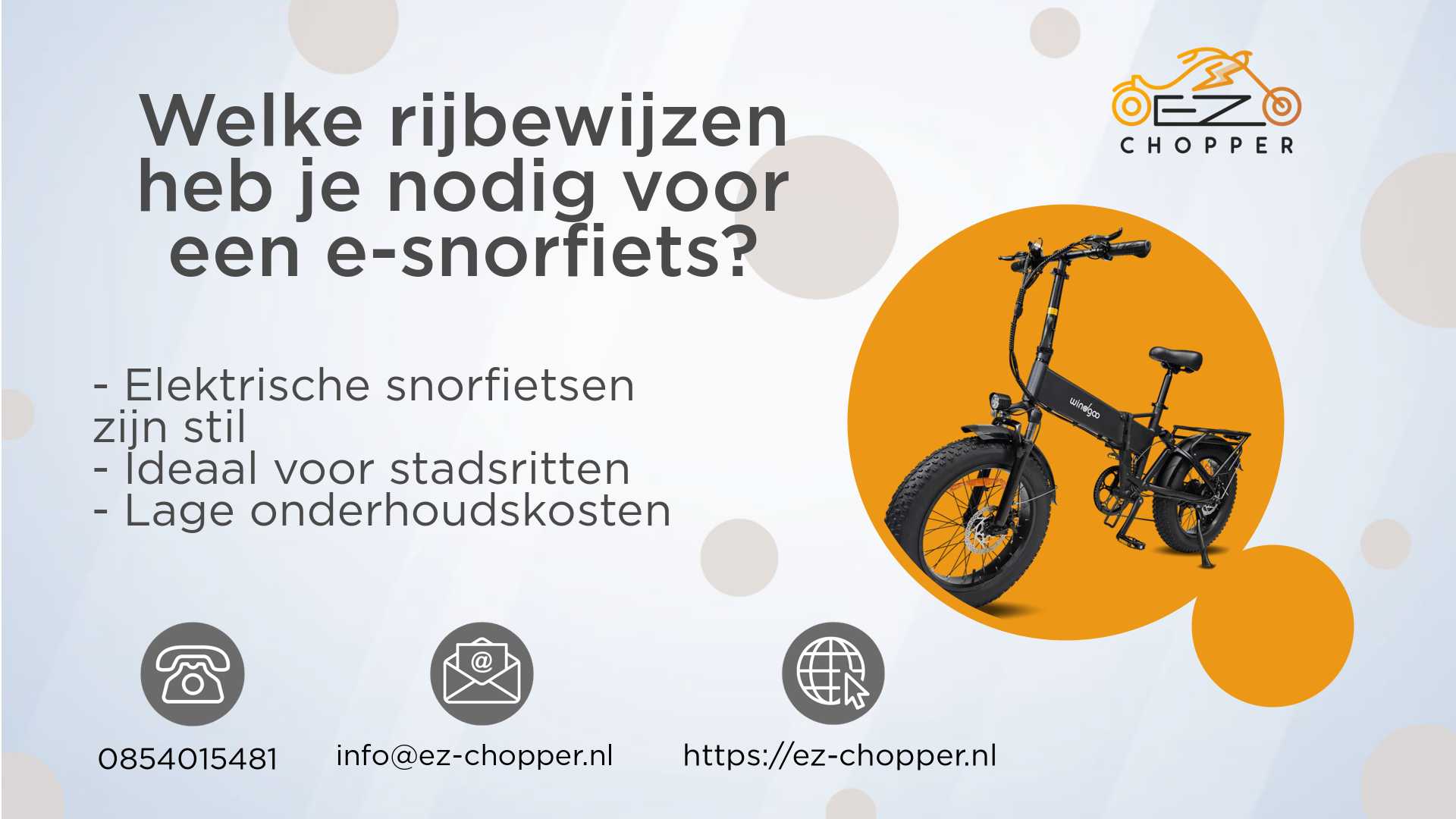 Welke rijbewijzen heb je nodig voor een e-snorfiets? | EZ-Chopper